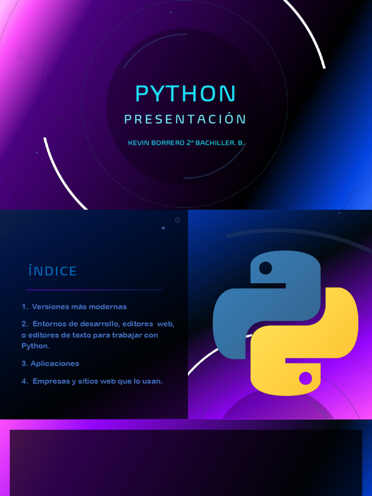 Presentation 1 | PDF | Python (lenguaje de programación) | Entorno de ...