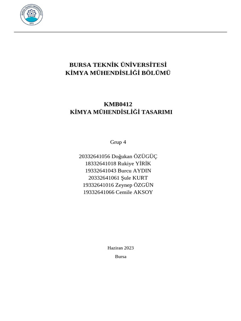 Tasarim Raporu Grup 4 | PDF