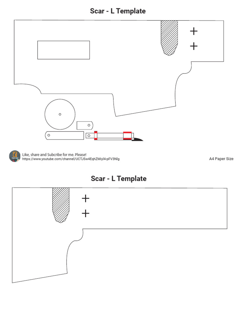 Toy DIY - FN-SCAR-L Template A4 Paper Size | PDF | Office Equipment ...