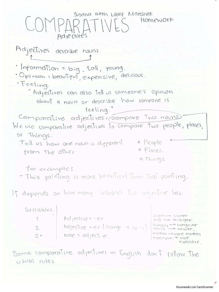 Comparative Adjectives | PDF