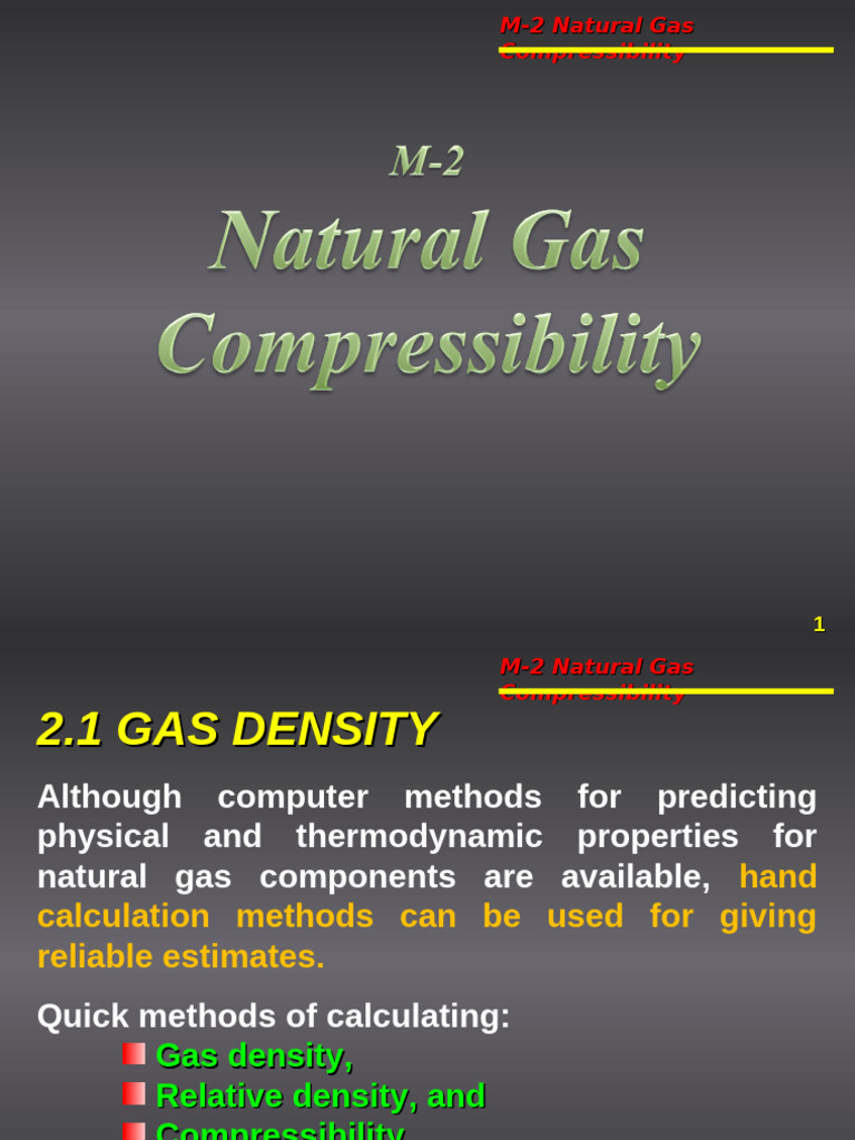 N.Gas Compressibility | PDF | Gases | Density