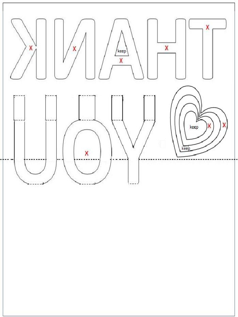 EzyCraft Thank You Pop Up Card Template | PDF