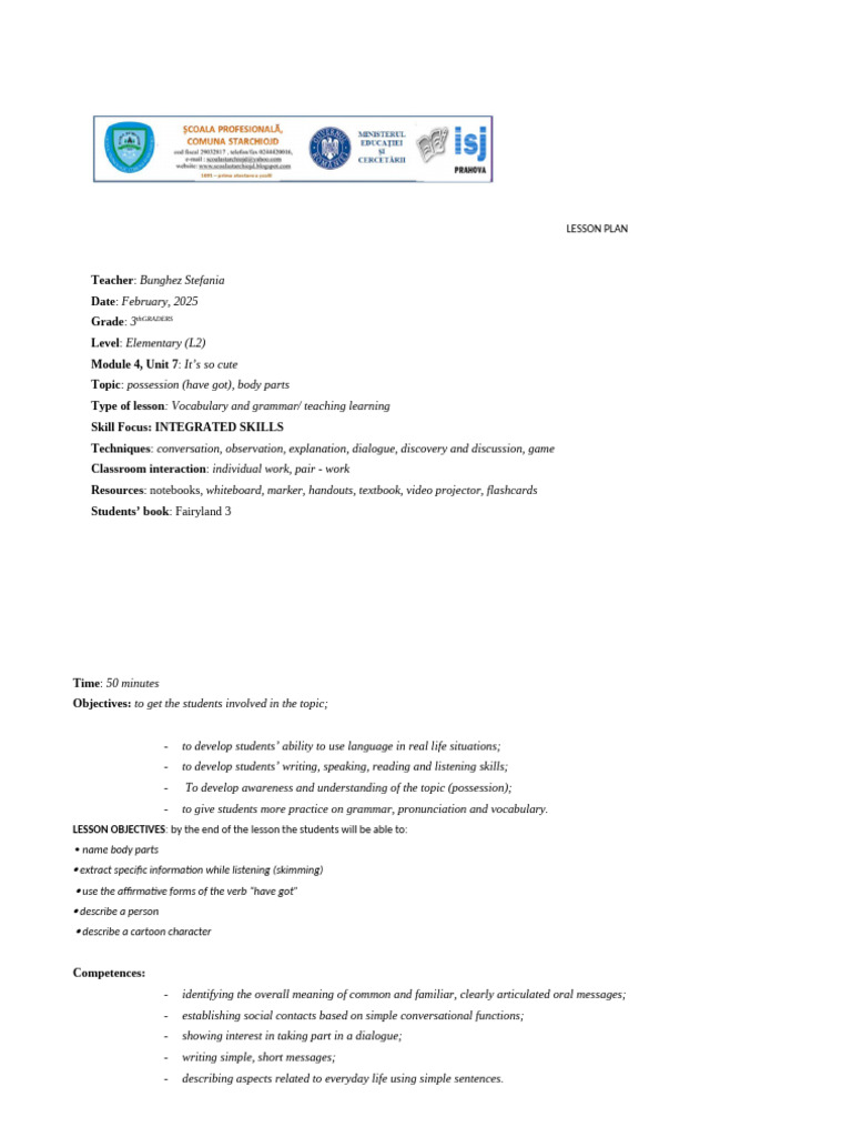 0 Lesson Plan 3rd Graders | PDF | Teachers | Lesson Plan