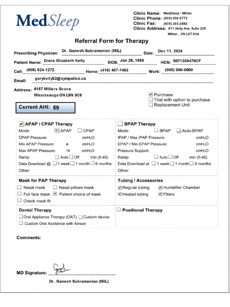 Dec 11 2024 Referral Form For Therapy | PDF