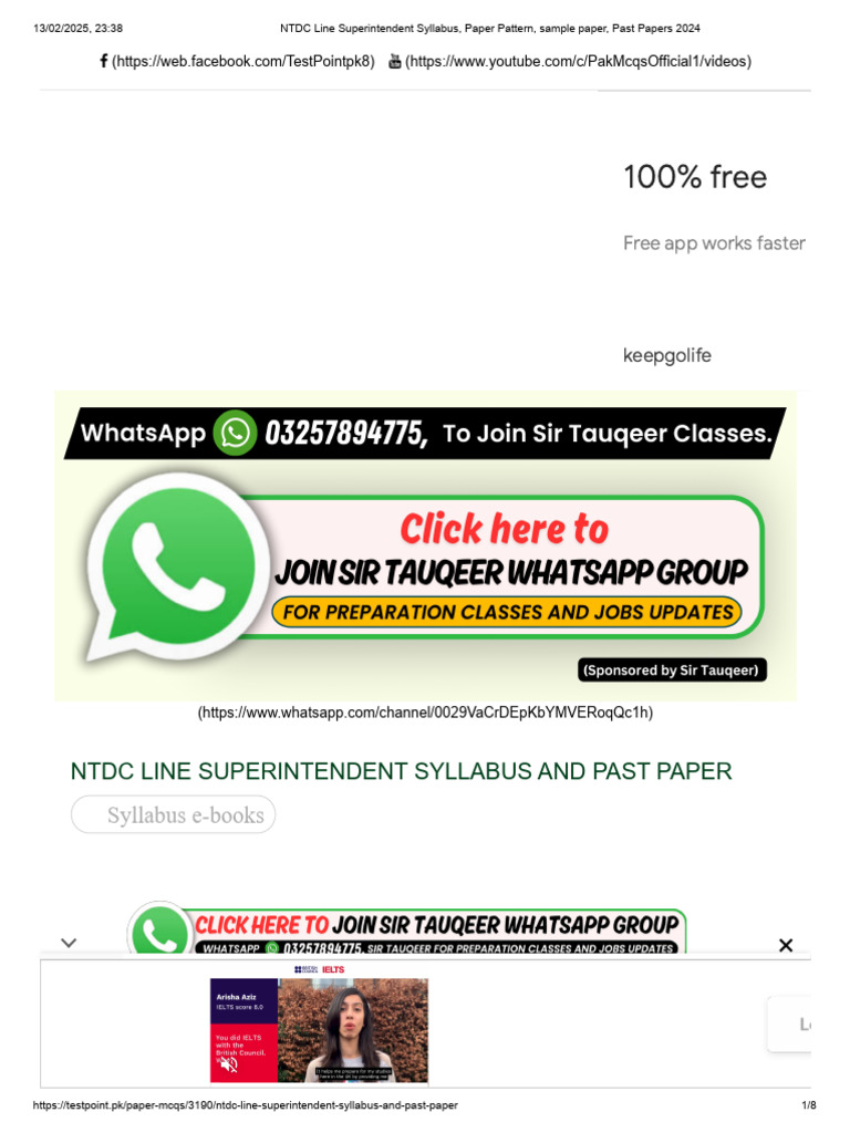 NTDC Line Superintendent Syllabus, Paper Pattern, Sample Paper, Past Papers 2024 | PDF | Bipolar ...