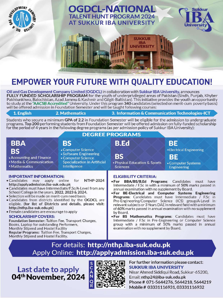 OGDCL NTHP-2024 FLYER | PDF