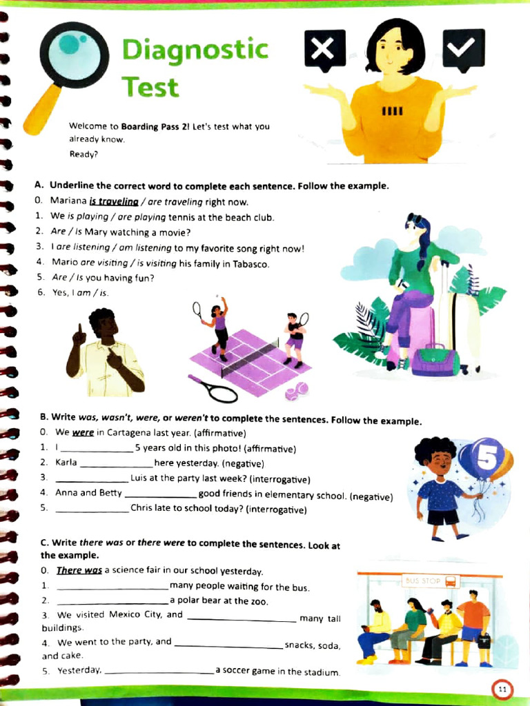 English Grammar Diagnostic Test | PDF