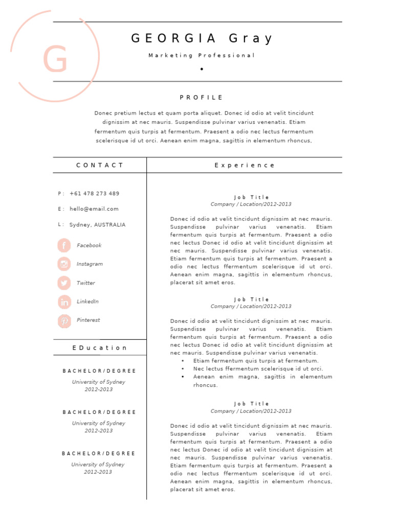 Stamp Resume US 2 | PDF