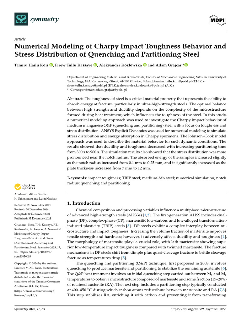 symmetry-17-00053 | PDF | Fracture | Deformation (Engineering)