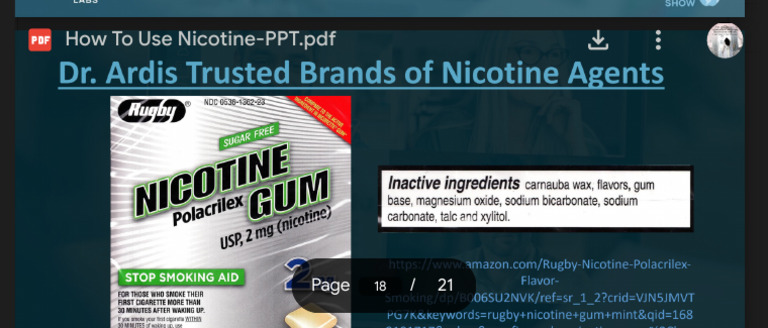Nicotine Gum Usage Guide | PDF