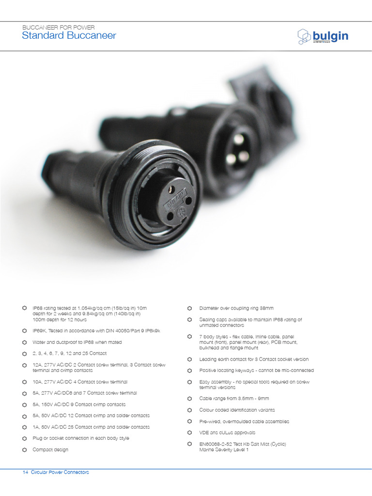 Standard Power | PDF | Electrical Connector | Electrical Engineering