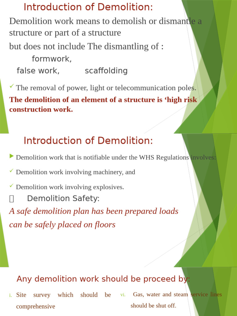 Introduction of Demolition | PDF | Demolition | Building Engineering