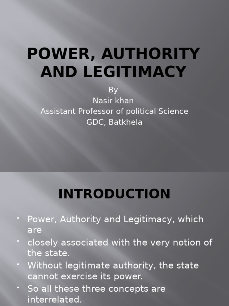 Understanding Power and Authority | PDF | Power (Social And Political ...