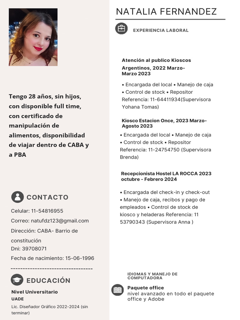 CV Natalia Fernandez - 20250213 - 125647 - 0000 | PDF