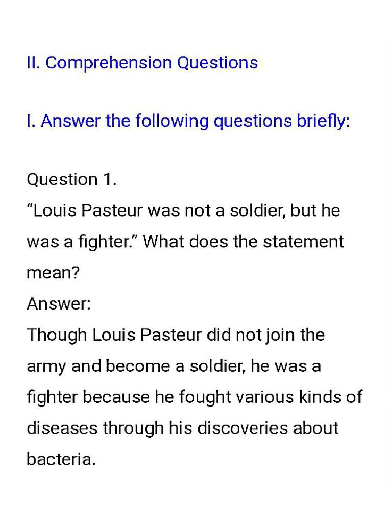 Louis Pasteur, Conqueror of Disease. Notes | PDF