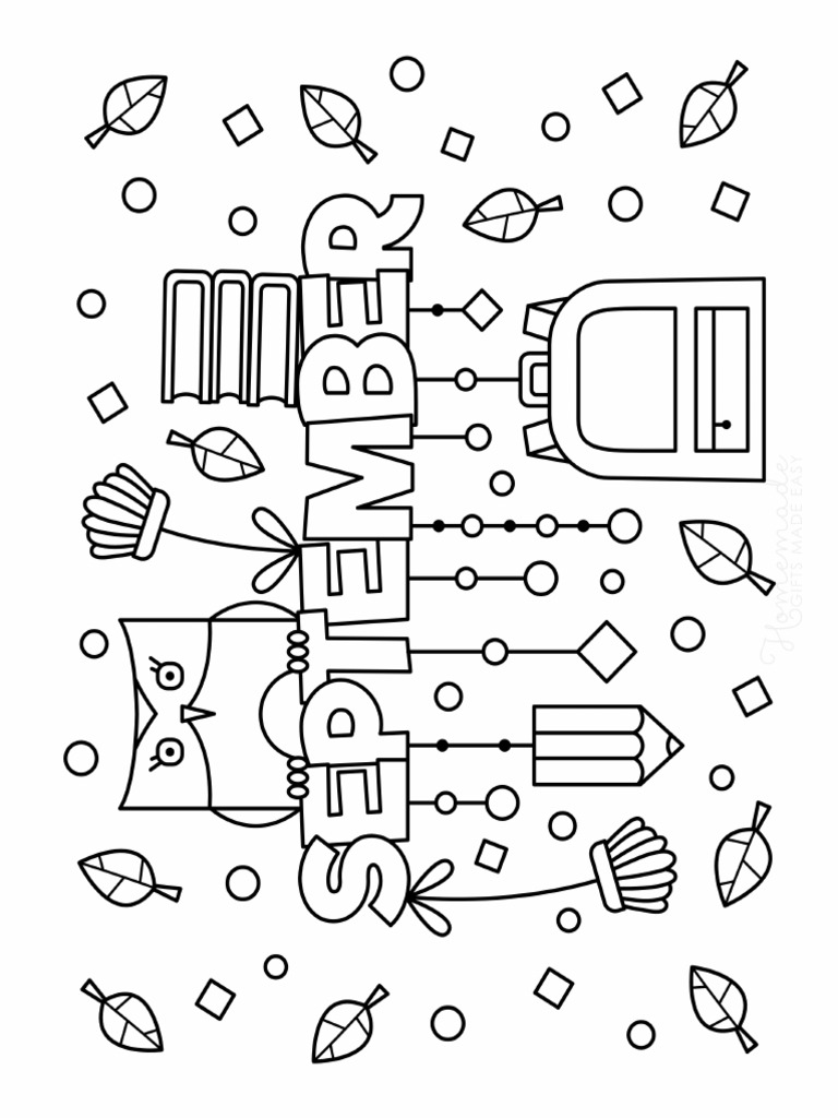 Fall Coloring Pages September | PDF