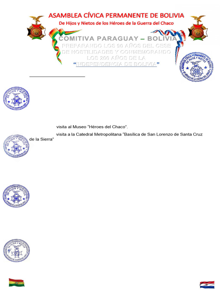 Programa Caravana Paraguay-Bolivia | PDF | Bolivia