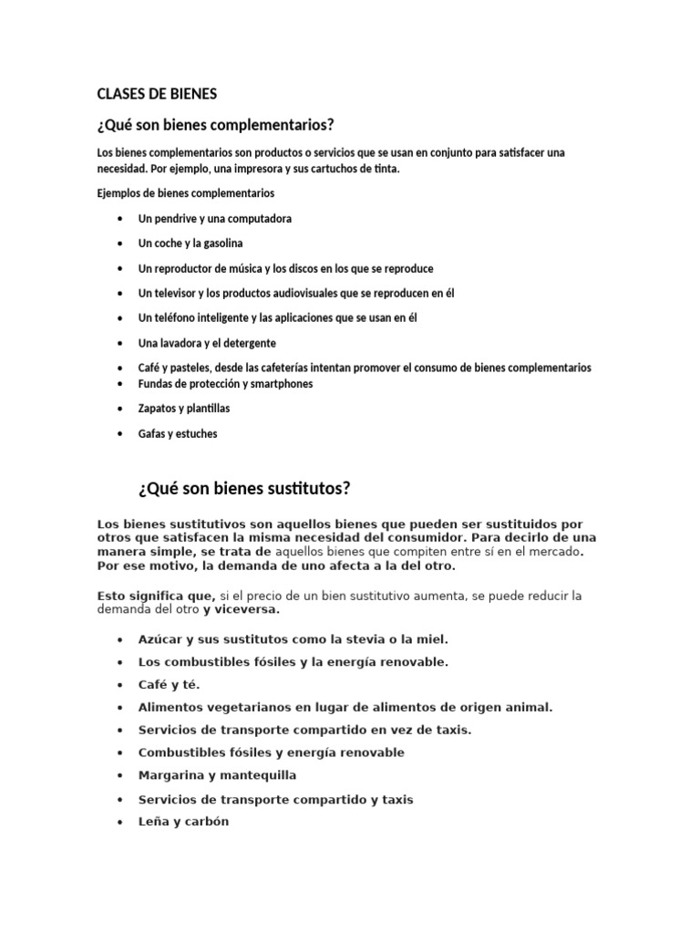 Clases de Bienes. | PDF