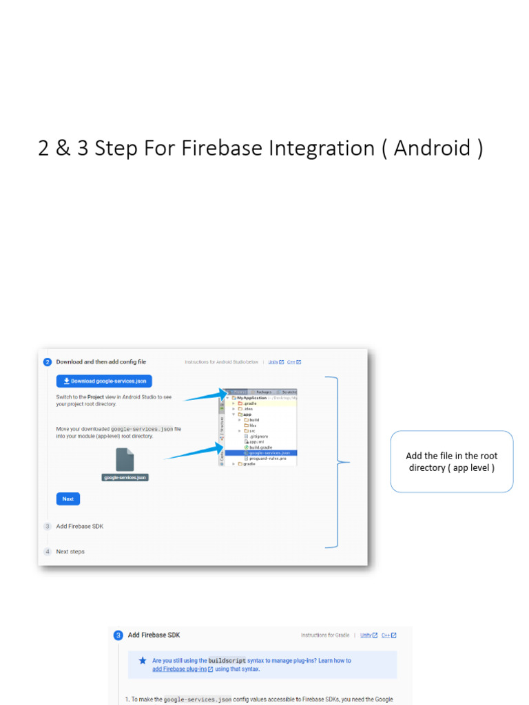 Step For Firebase Integration For Android | PDF