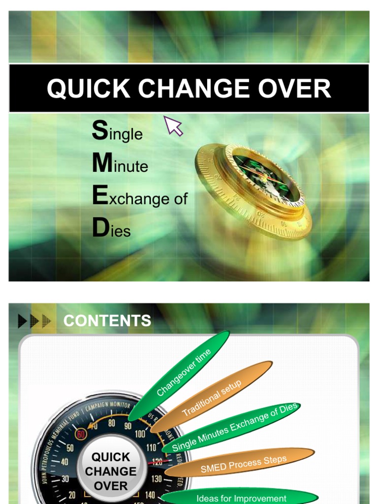 QUICK CHANGE OVER | PDF | Systems Science | Production And Manufacturing