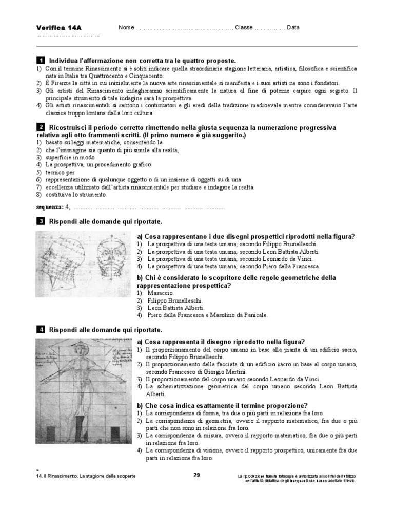Verifica 14A Nome .. Classe . Data | PDF