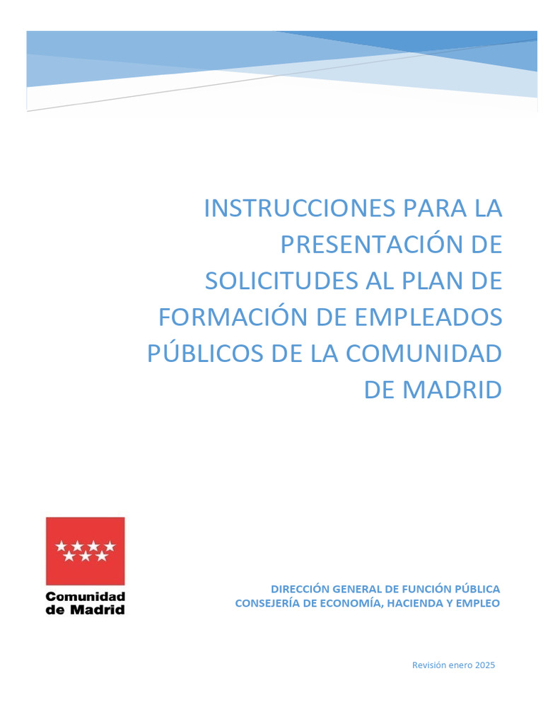 Guia Presentacion de Solicitudes Plan Formacion 2025 | PDF