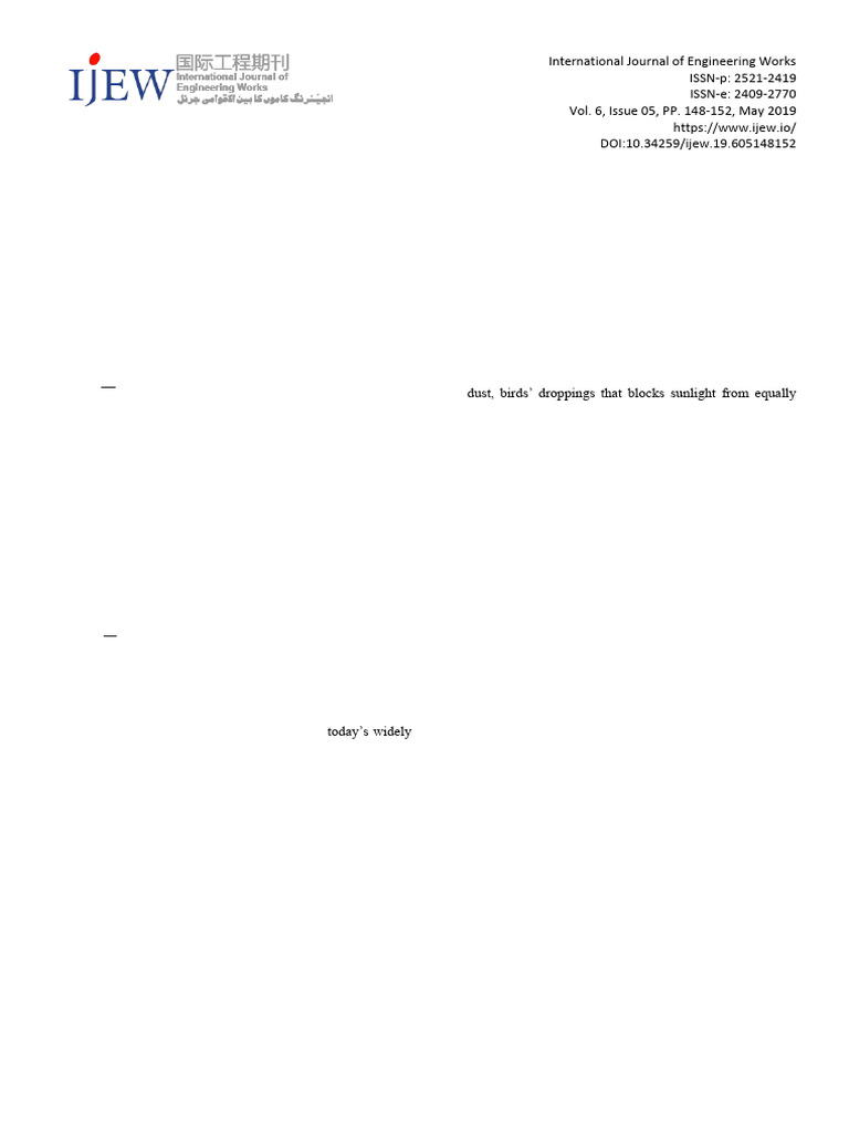 Techniques To Mitigate Problem of Partial Shading and Soiling On PV Module A Review PDF File ...