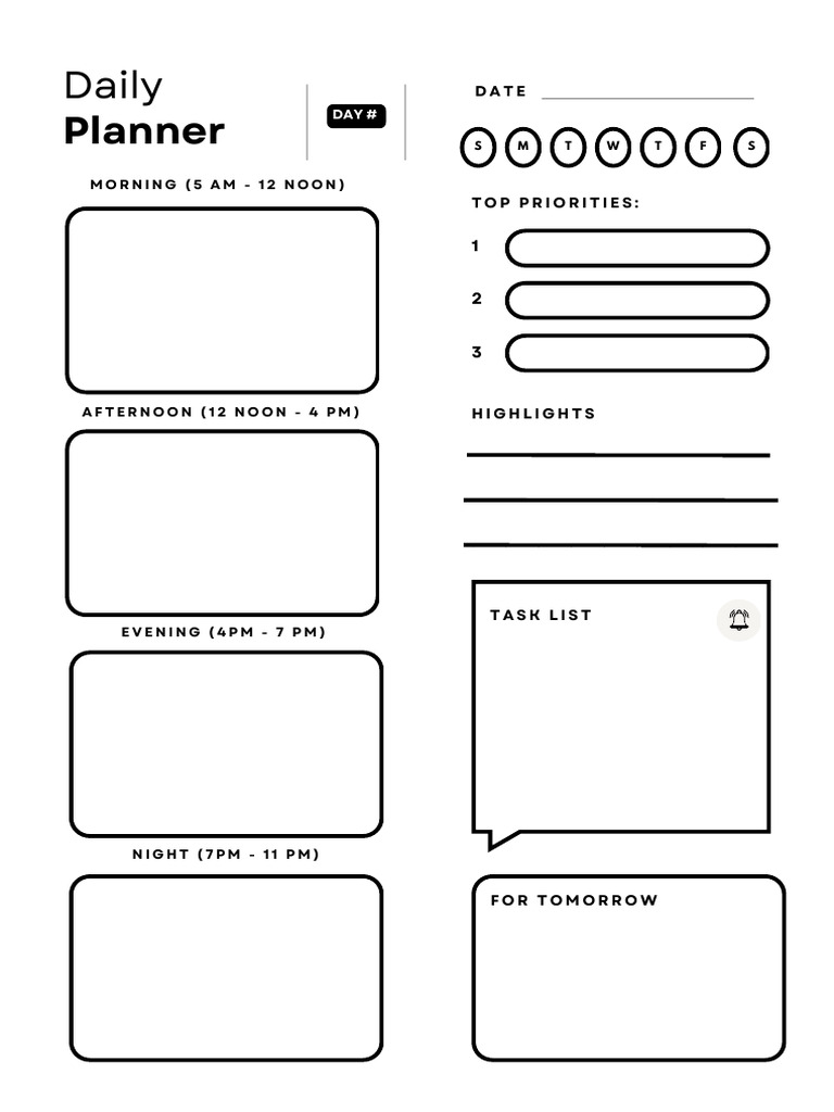 White and Grey Minimalist Daily Planner - 20250204 - 194003 - 0000 | PDF