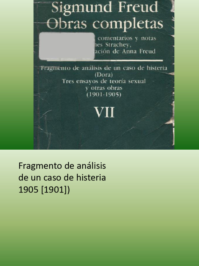 Caso Dora | PDF | Sigmund Freud | Mente inconsciente