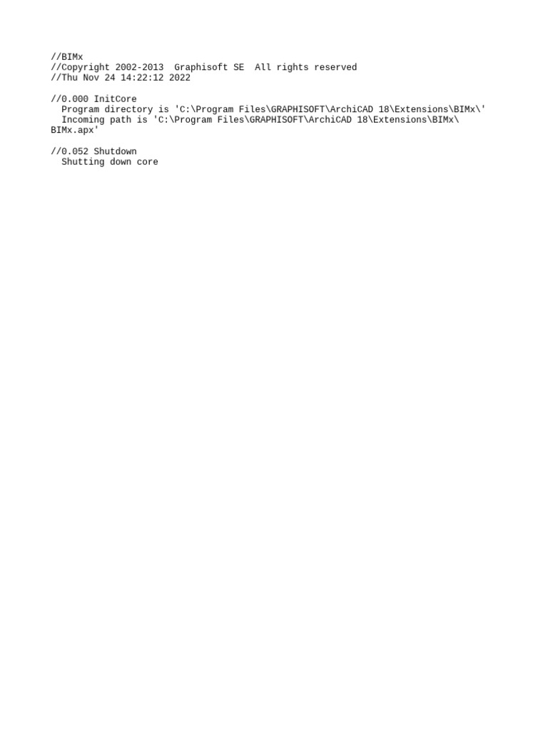 BIMx Export Log | PDF