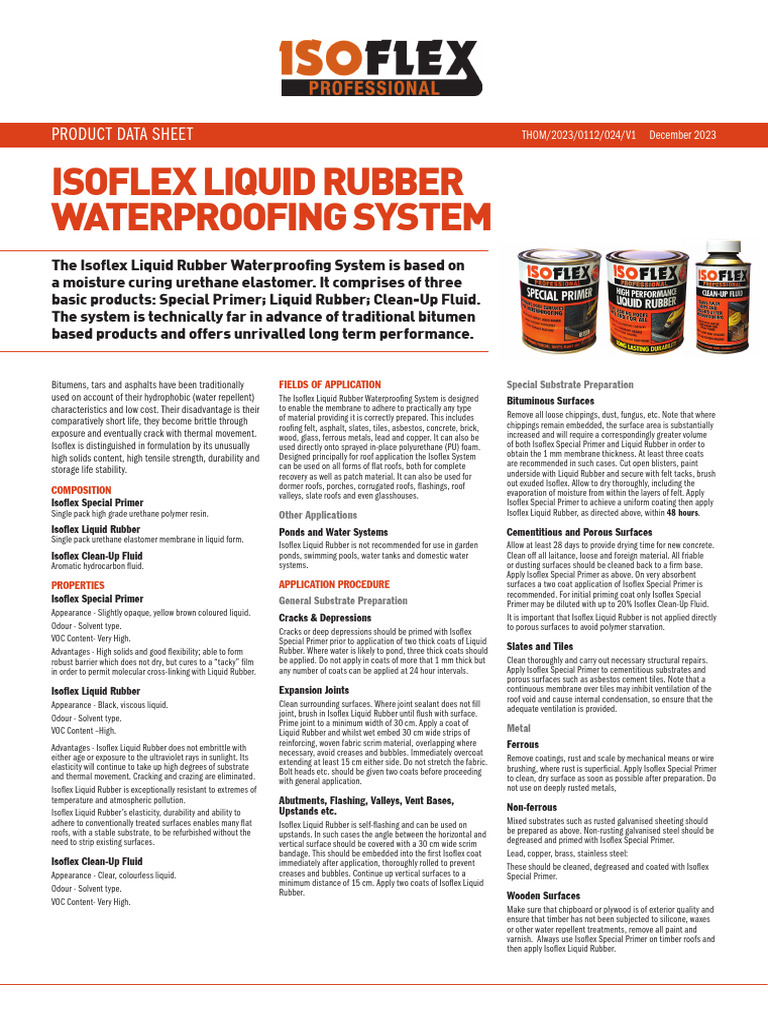 j8665 Isoflex Data Sheet st3 | PDF | Roof | Materials
