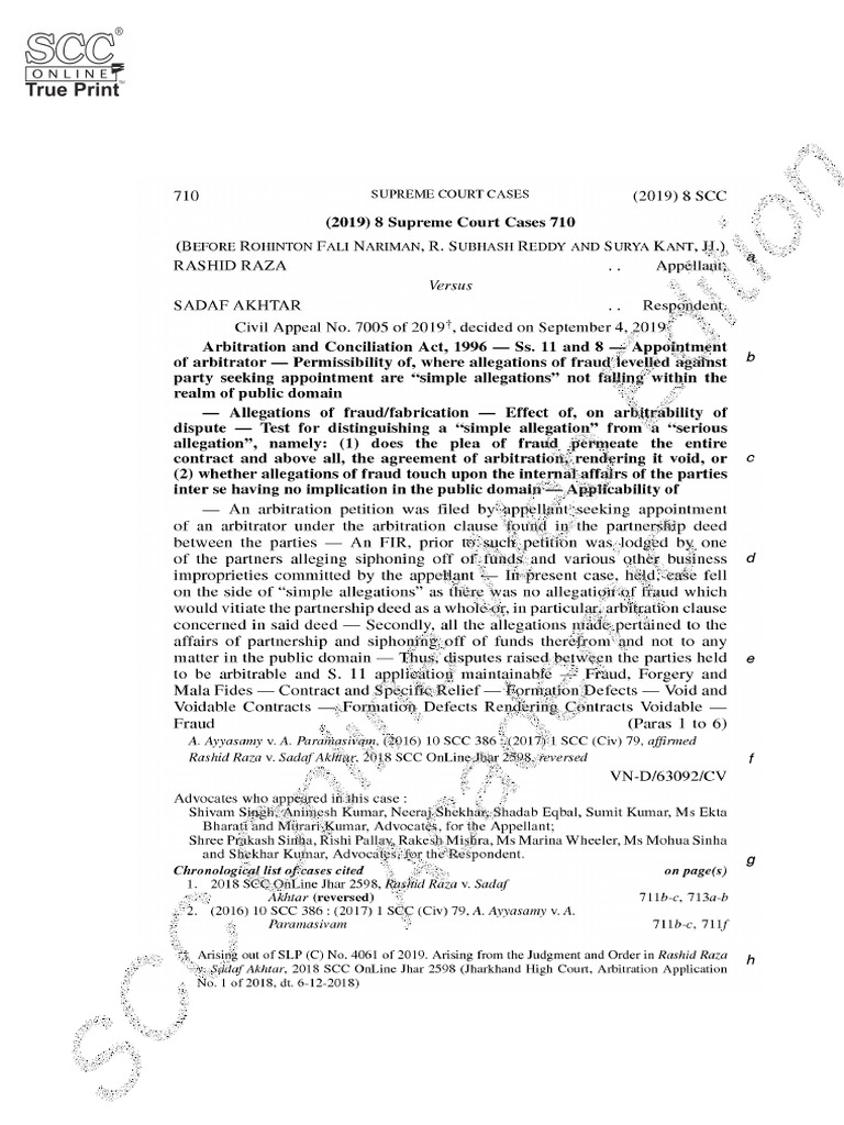 Modak 2008 SCC Judgment Analysis | PDF