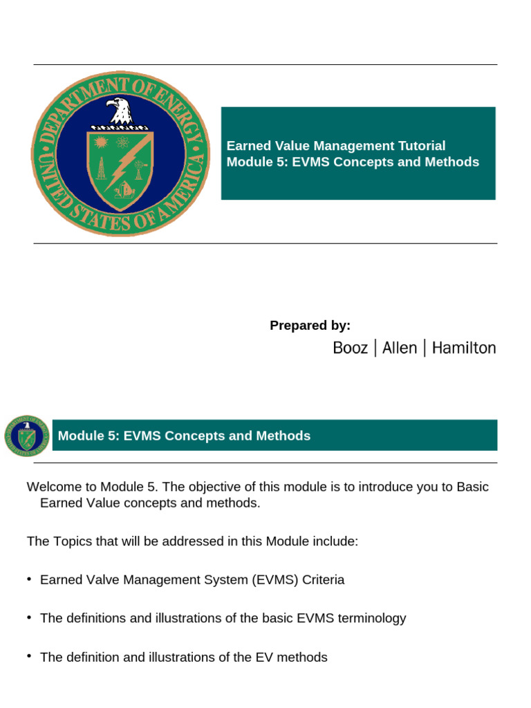EVMS Concepts and Methods Overview | PDF | Business