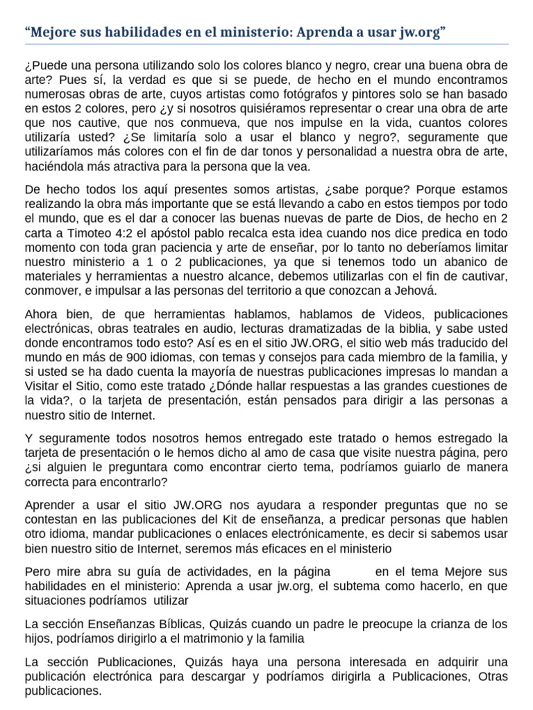 Aprenda El Sitio JW | PDF | Internet