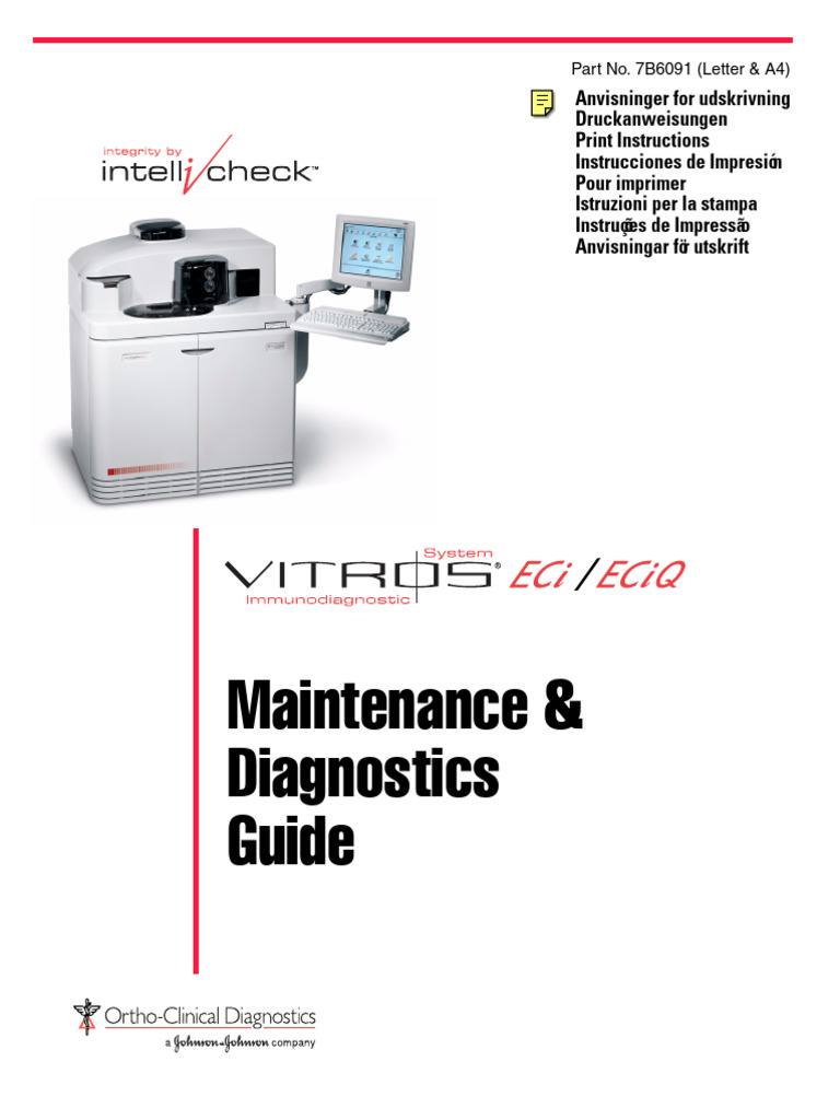 Vitros Eciq Maintenance&Diagnostics Guide | PDF | Computer Keyboard | Computer Monitor
