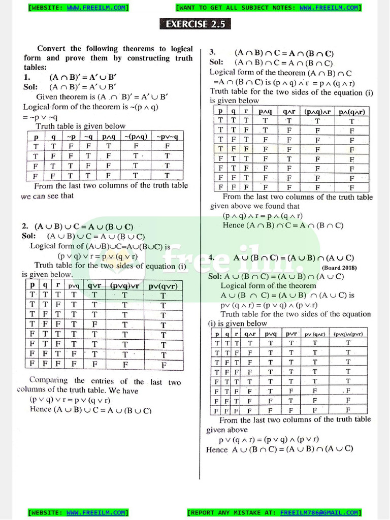 11th Maths Chap2 Ex 2.5 | PDF