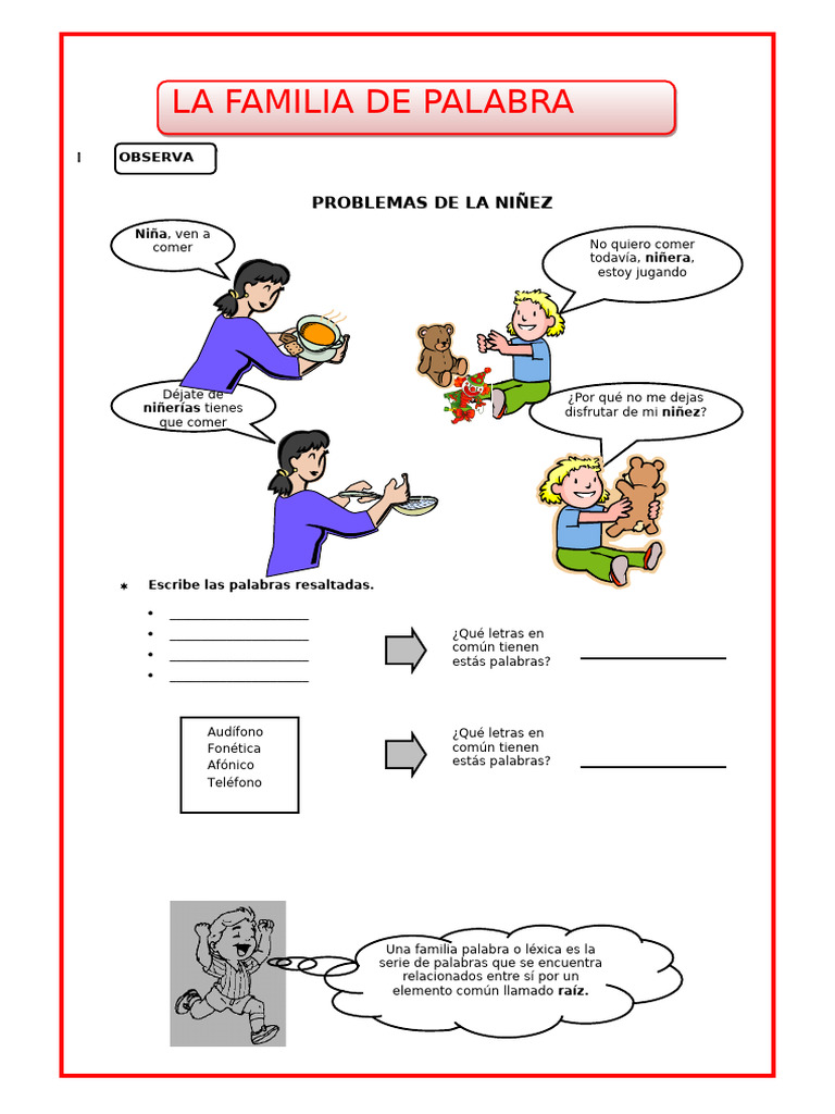 La Fanilia de Palabras Secundaria | PDF