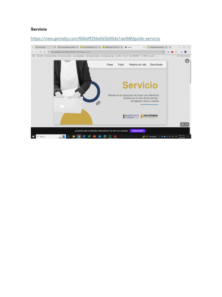 3. Presentación Genially - Servicio | PDF