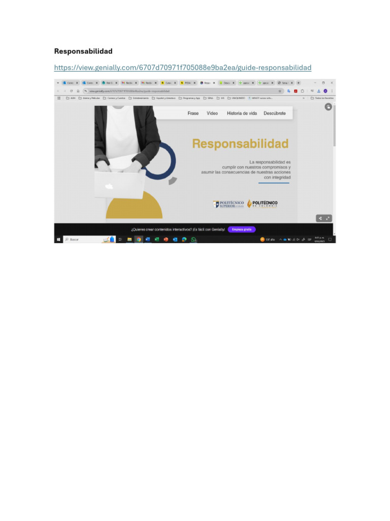 Presentación Genially - Responsabilidad | PDF