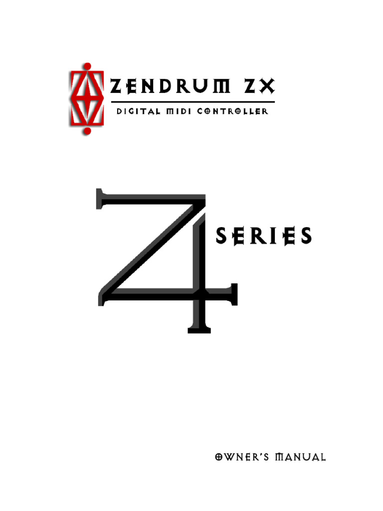 Zendrum ZX Z4 | PDF | Musical Instruments | Music Technology