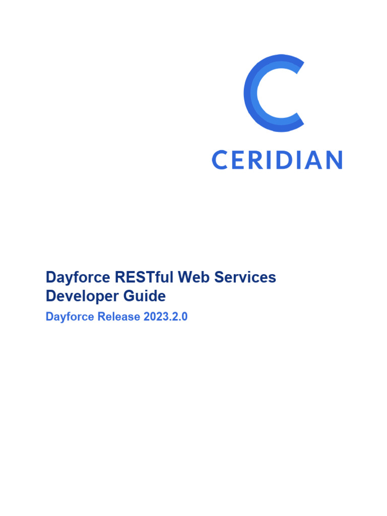 Dayforce RESTful Web Services Developer Guide | PDF | World Wide Web | Internet & Web