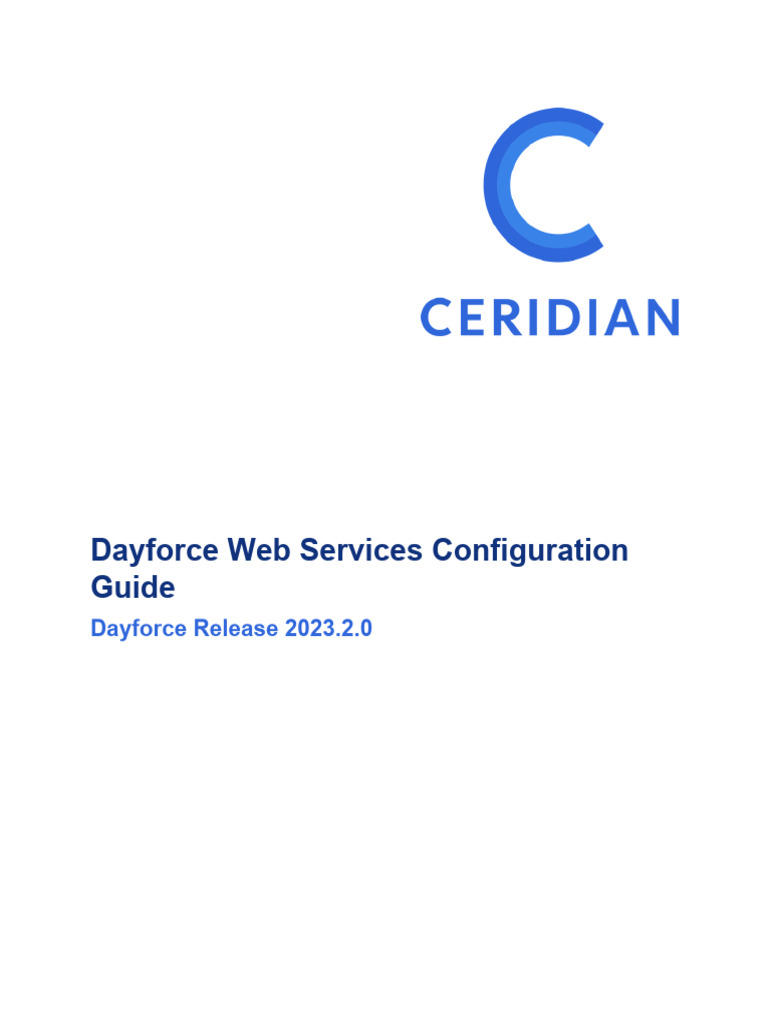 Dayforce Web Services Configuration Guide | PDF | World Wide Web | Internet & Web