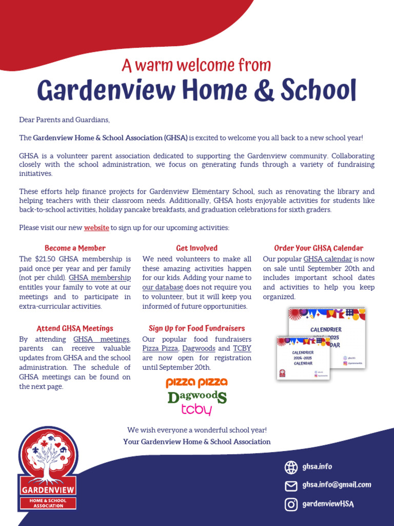 Welcome Letter 2024-2025 | PDF