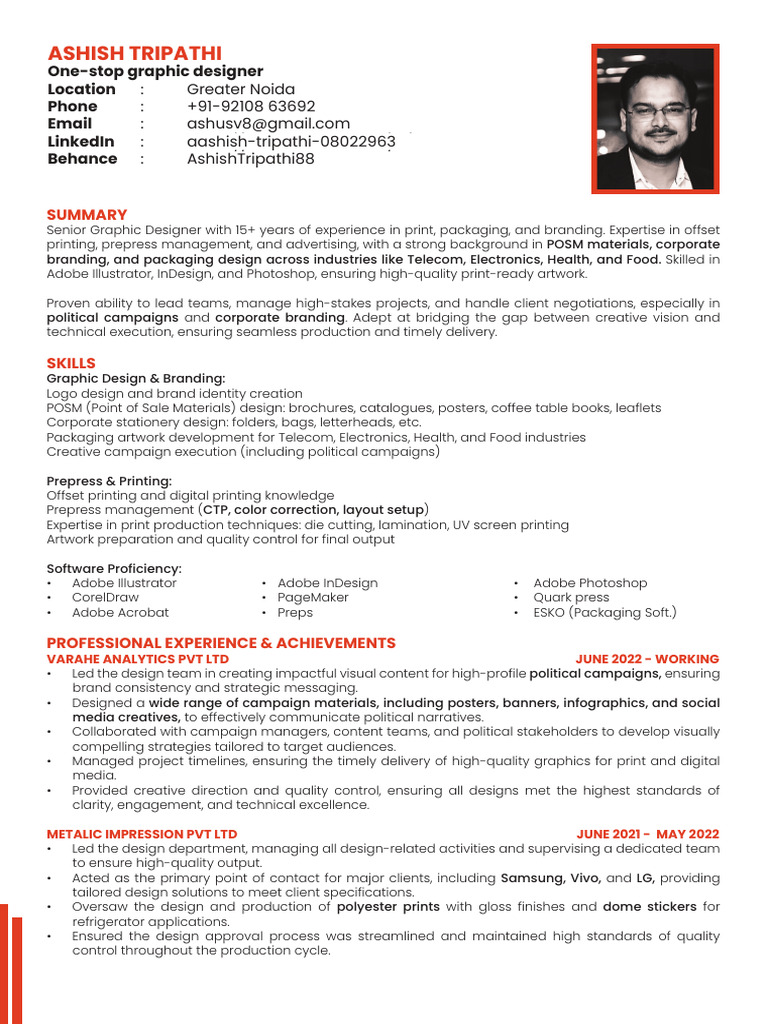 Ashish Tripathi Resume 2025 | PDF | Advertising | Brand