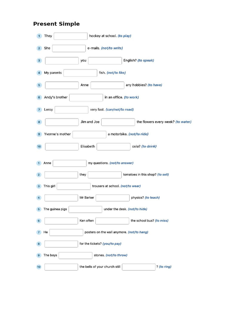 Present Simple, Present COnt | PDF