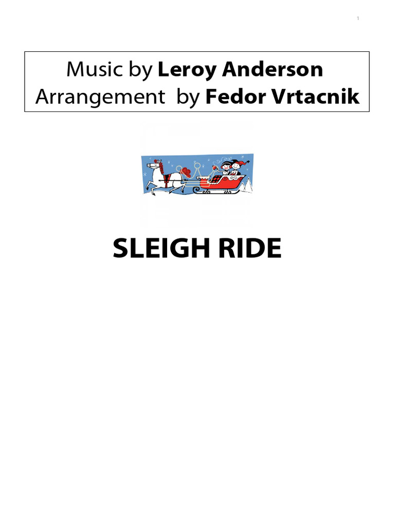 SLEIGHRIDE-D - VOCAL - PDF Conductor | PDF | Music Technology | Musical ...