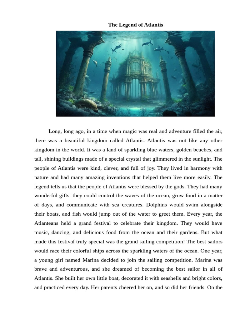 The Legend of Atlantis | PDF | Atlantis | Sea