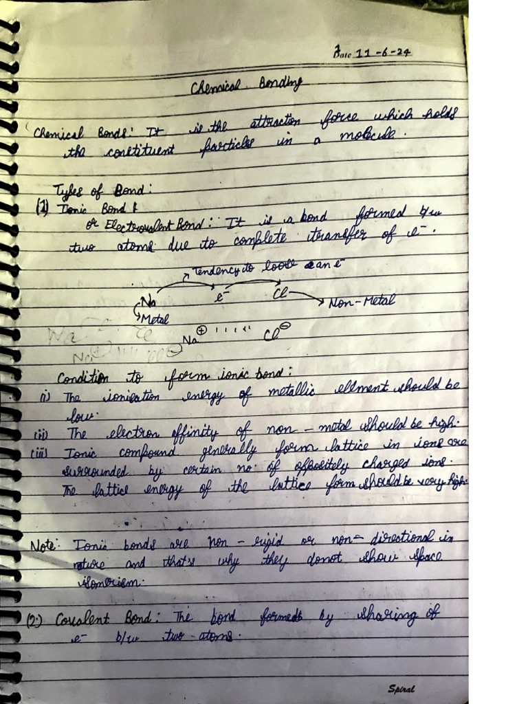 Chemical Bonding Chemistry 3 | PDF
