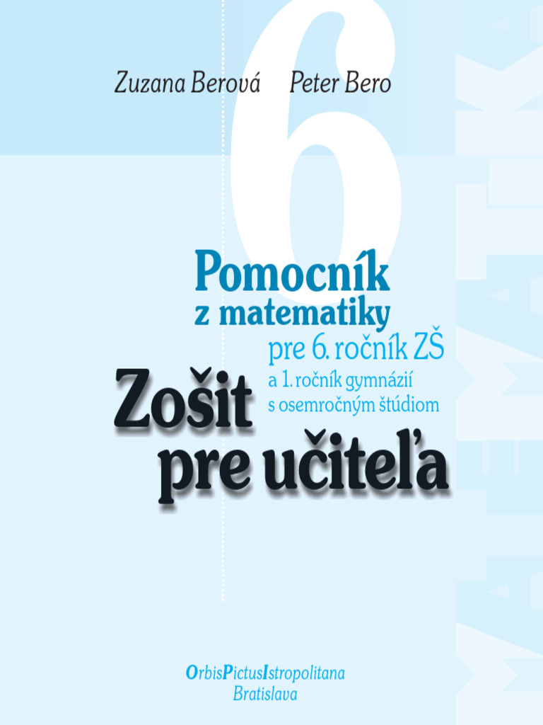 Zosit Pre Ucitela | PDF