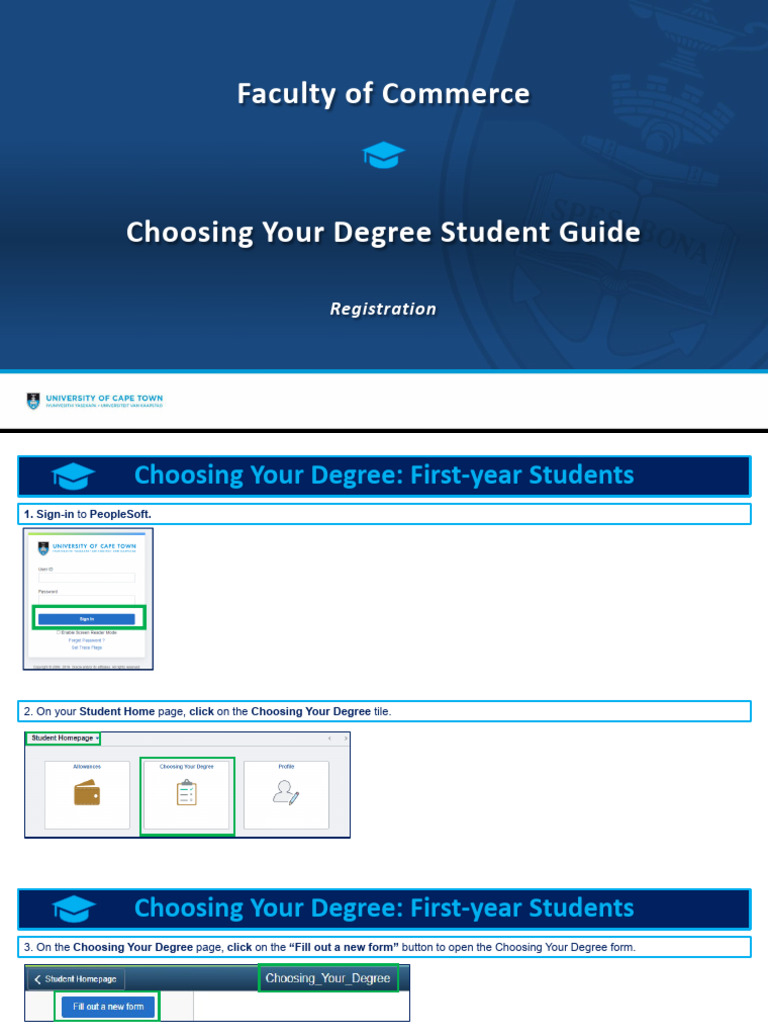 Degree Selection Guide for First-Year Students | PDF